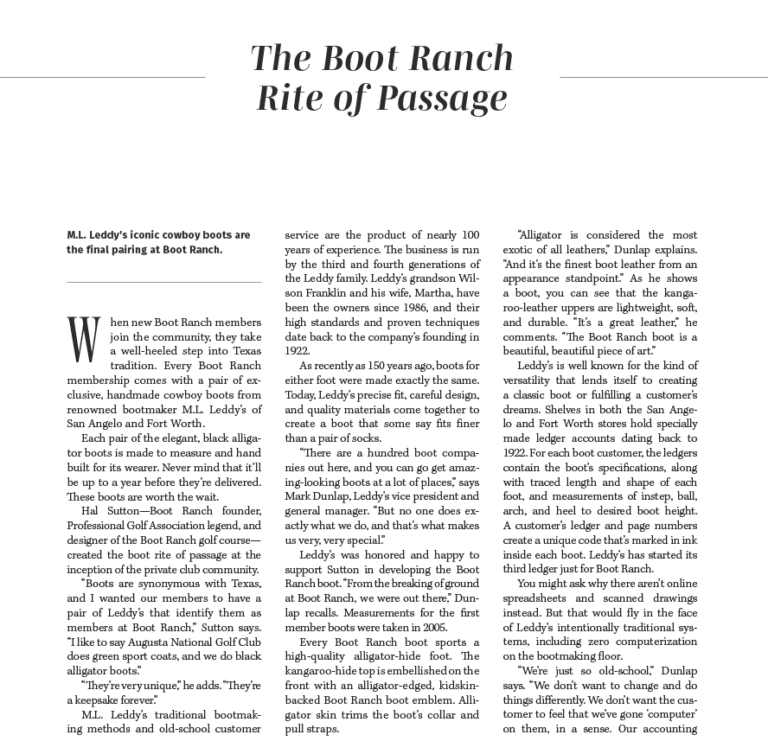 Boots as a Right of Passage - Boot Ranch